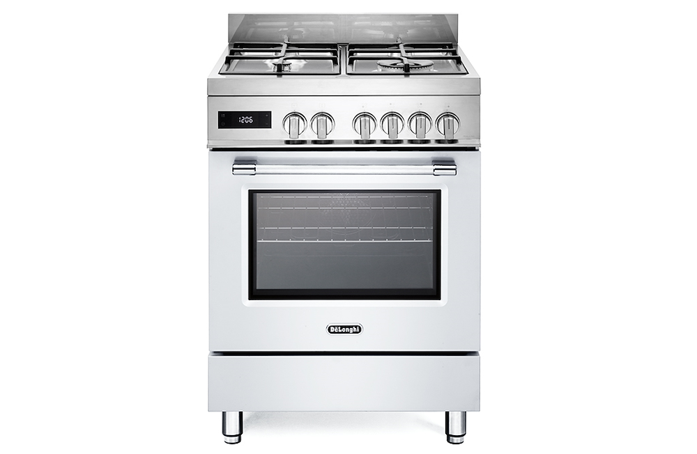 De Longhi Pro66Mwp Cucina Inox 4 Bruciatori Forno Pizza Termoventlato 3D